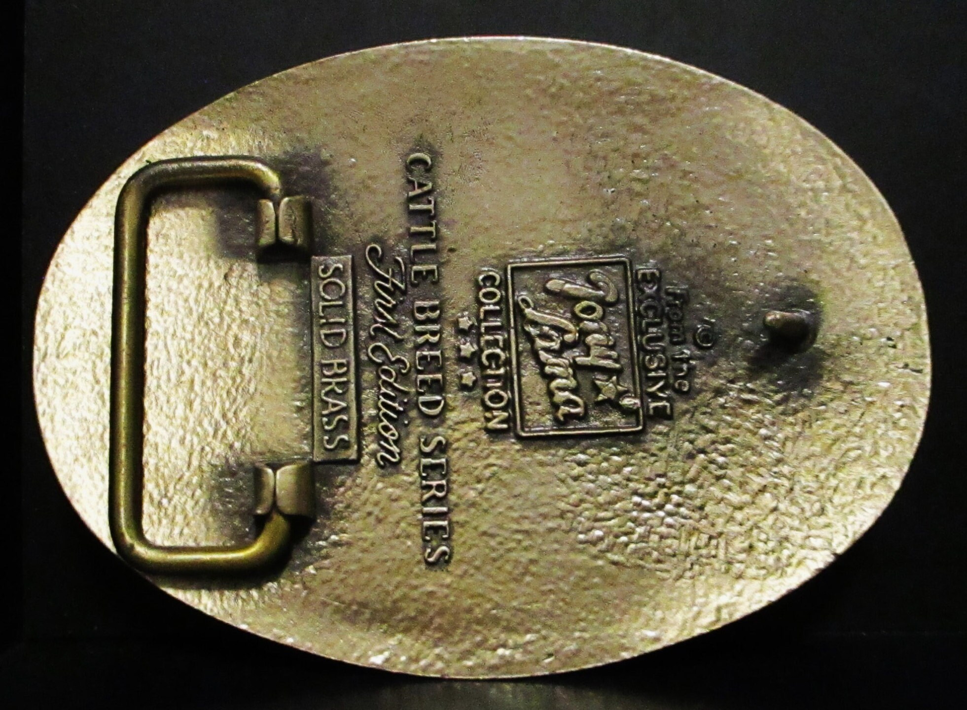 Tony Lama Beefmaster Bull Cow Sire Solid Solid Brass Belt Buckle Cattle ...