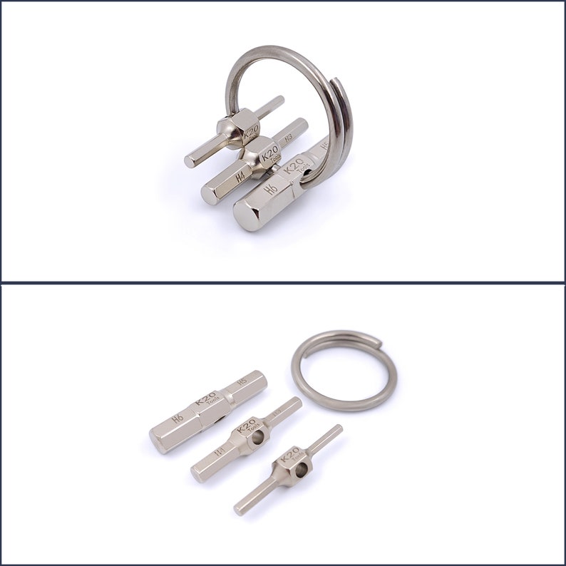 K20 Tools - Keychain Hex Key Allen Wrench EDC Multi-tool Set - Metric 2 ...