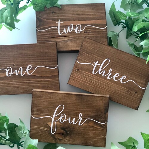 Table Numbers Rustic Wood Wedding Decor Table Decor Event - Etsy