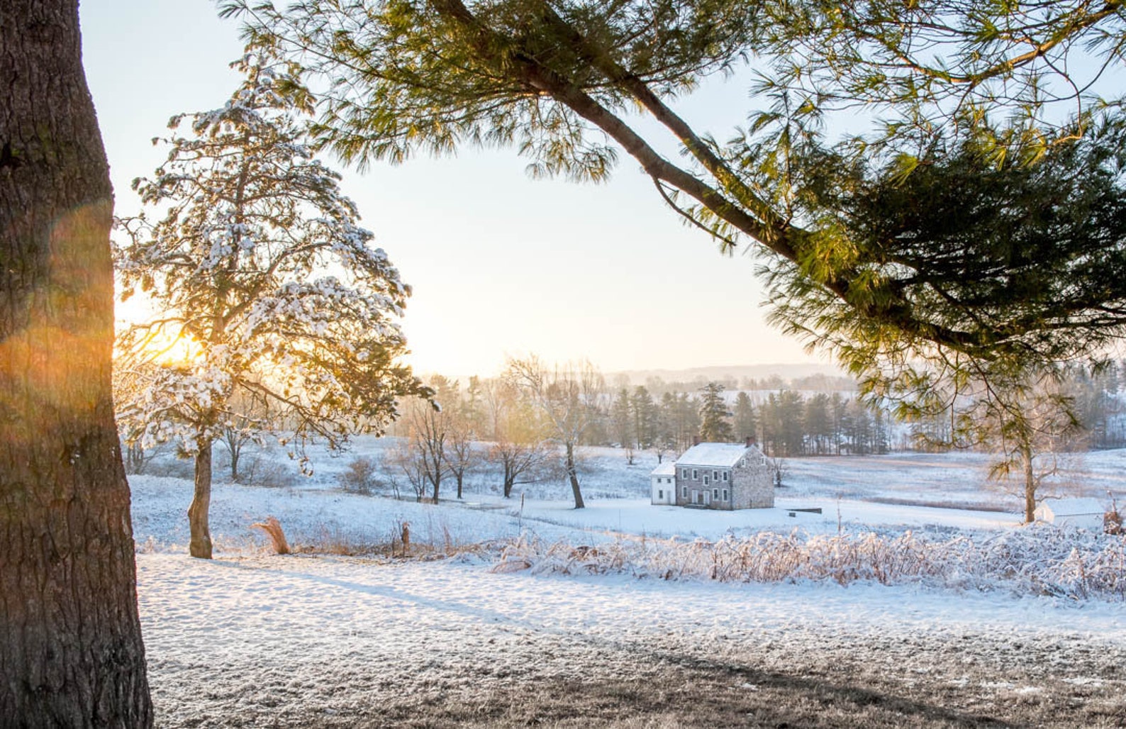 Valley Forge Snow Dusted Sunrise Snow Landscape Photograph - Etsy