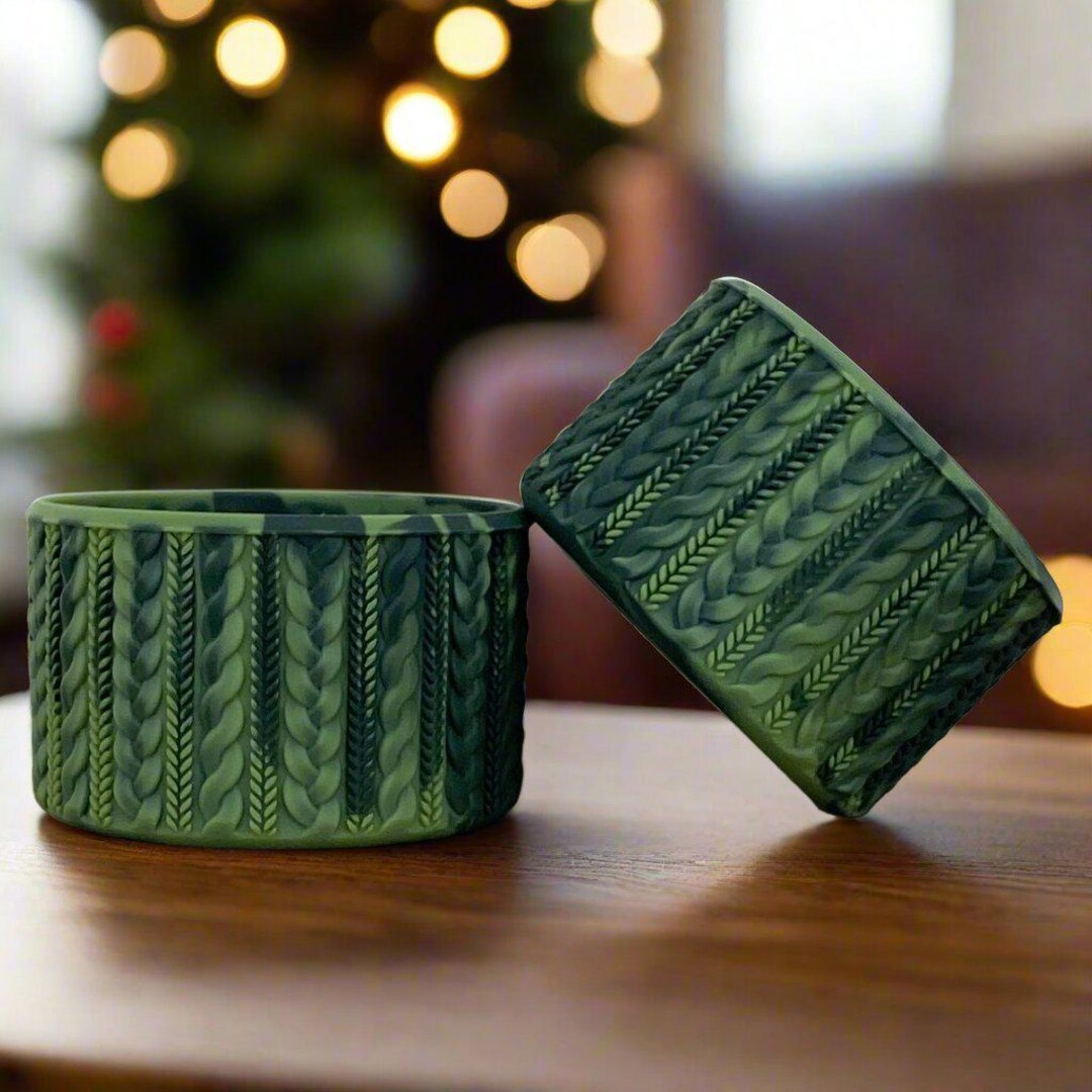 TRACI (green Hammertone) | Cable Knit Sweater | Silicone Tumbler Boot ...