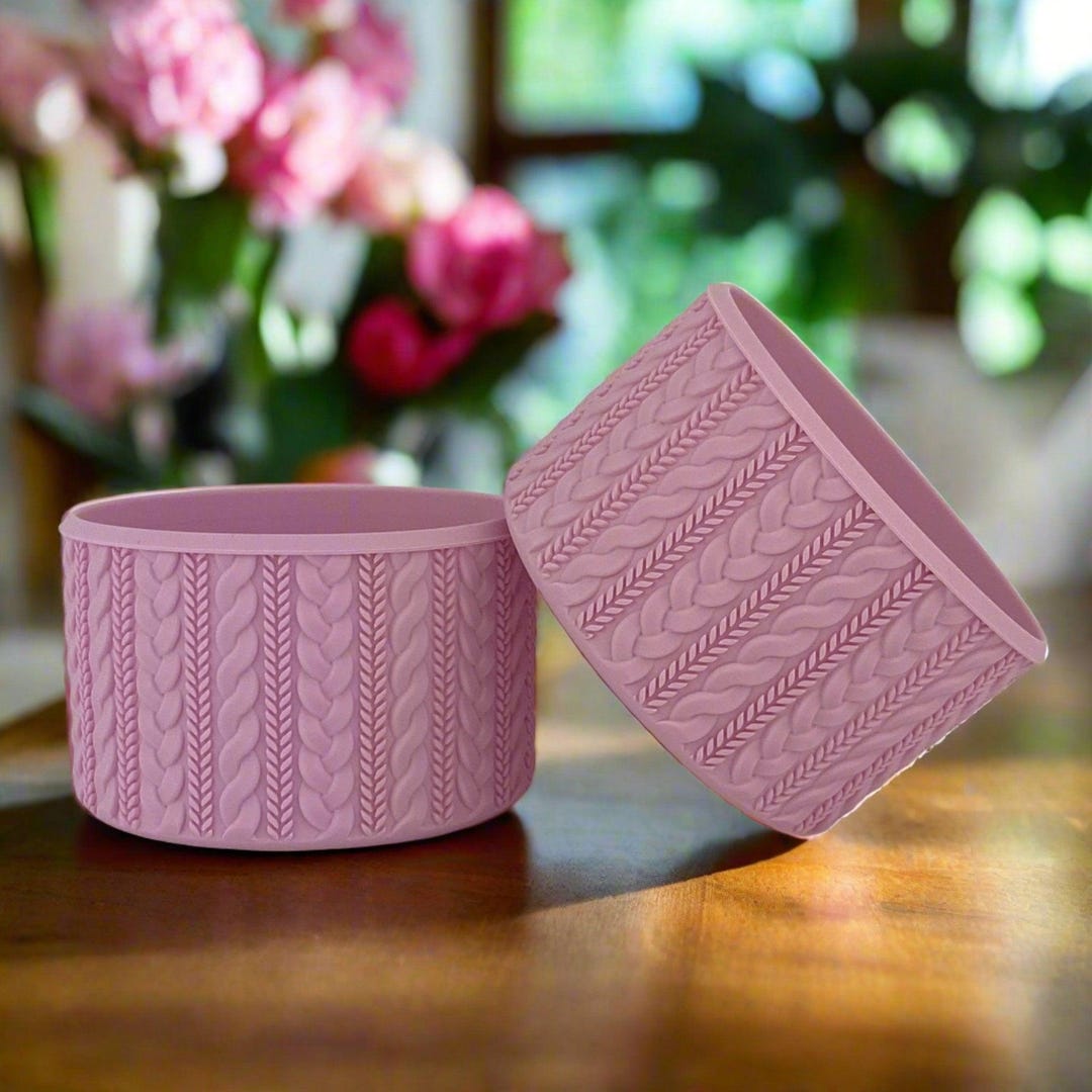 MICHAELA (pink Tulle) | Cable Knit Sweater | Silicone Tumbler Boot - Etsy