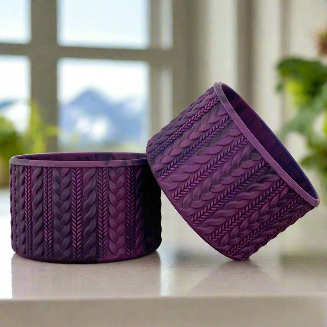 JOANNE (lilac Hammertone) | Cable Knit Sweater | Silicone Tumbler Boot ...