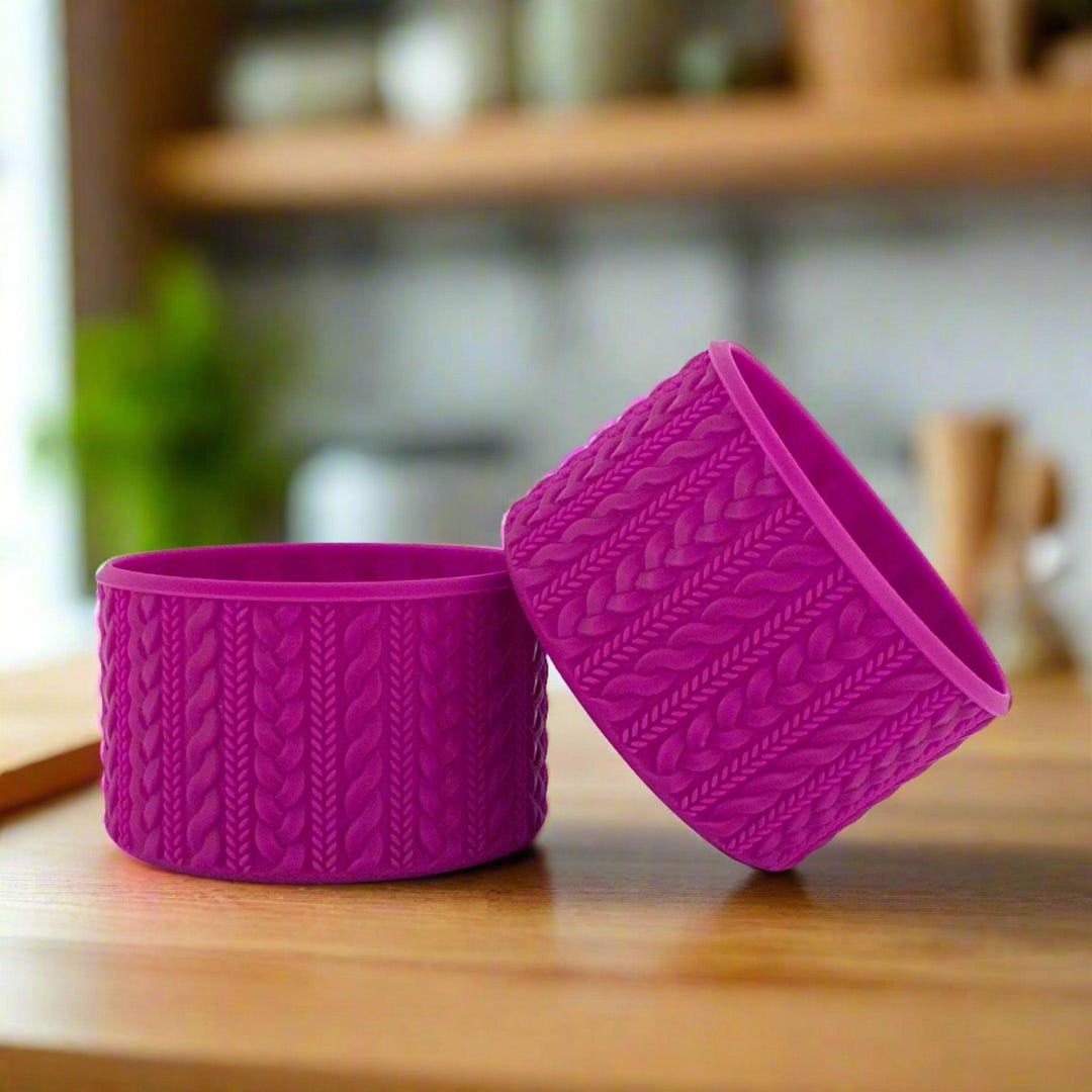 AMY (fuchsia Body) | Cable Knit Sweater | Silicone Tumbler Boot - Etsy