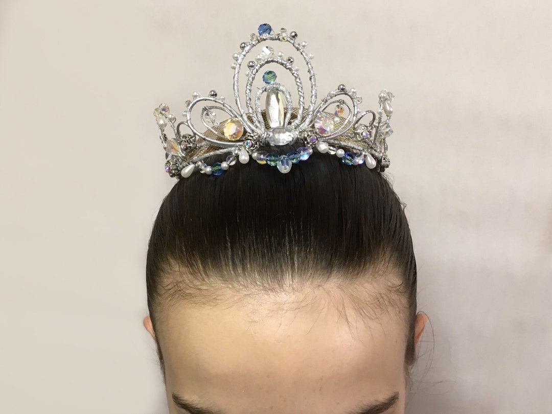 Silver and Blue Ballet Headpiece - Etsy