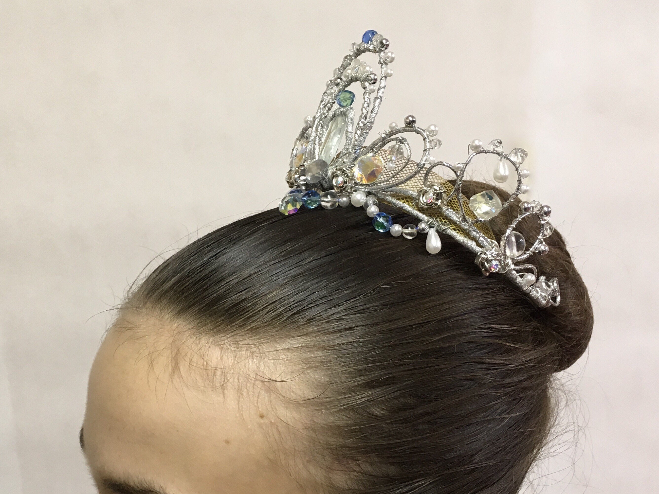 Silver and Blue Ballet Headpiece - Etsy