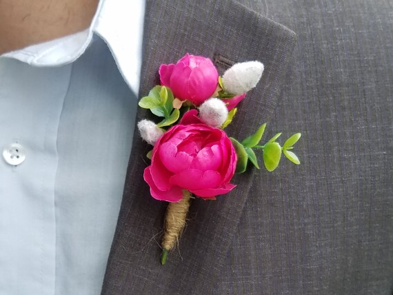 Pink Ranunculus Boutonniere