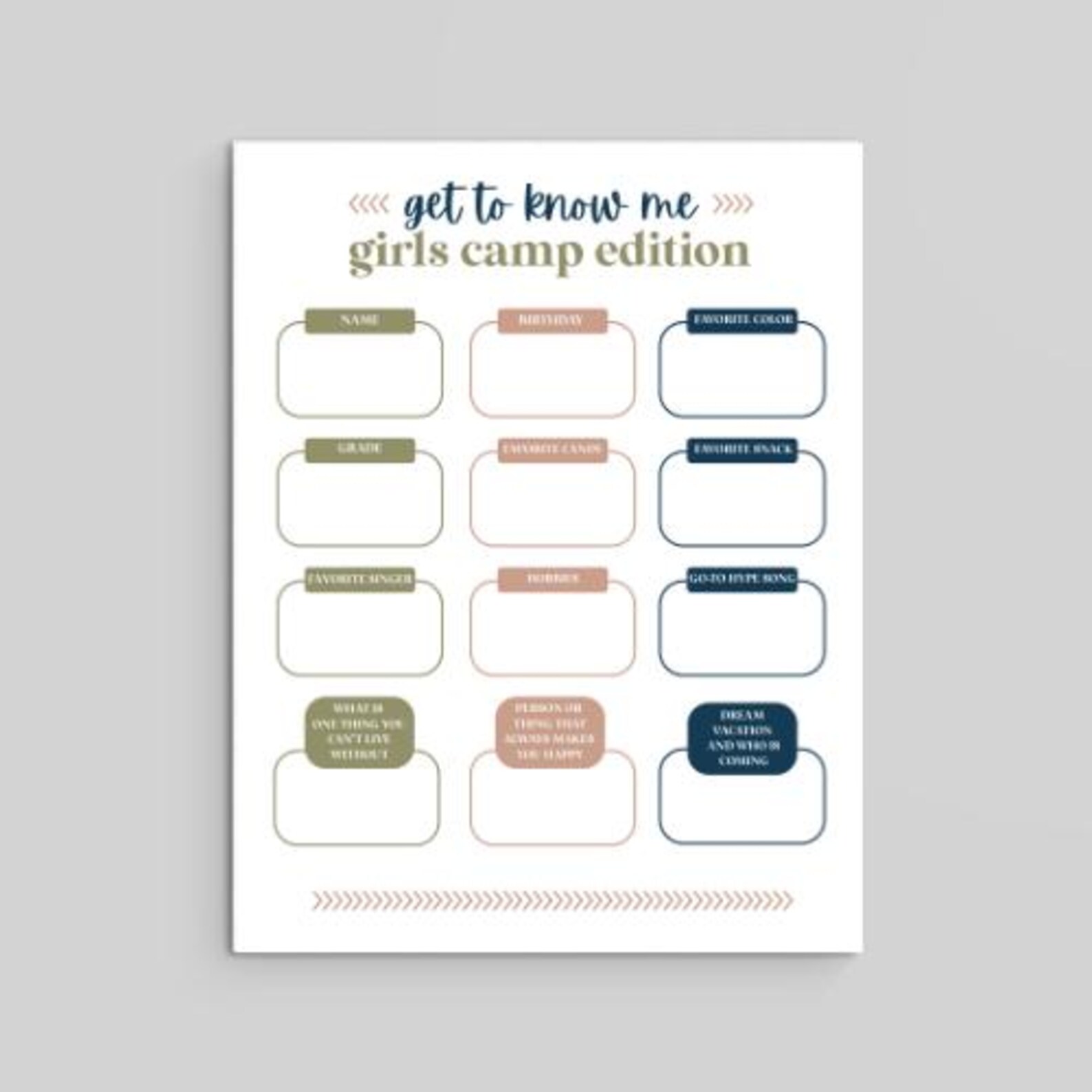 Get to Know Me Questionnaire Printable, Favorite Things Survey, Getting ...