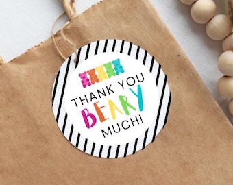 Teacher Appreciation Tags Thank You Beary Much Tag Gummy Bears Gift ...