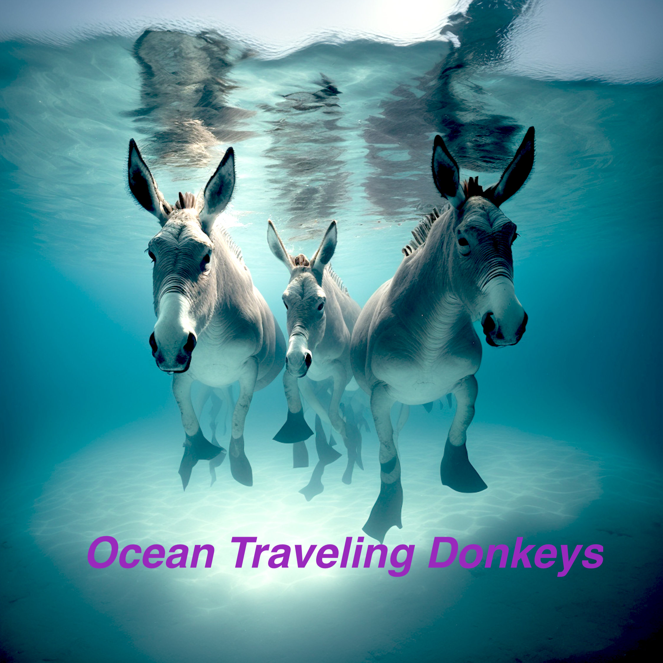 Donkeys Swimming Underwater - Etsy