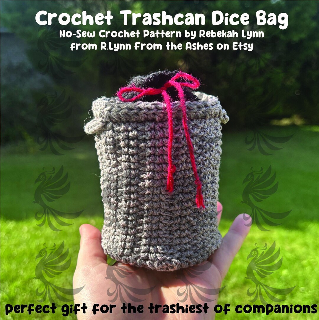 Trashcan Dice Bag Crochet Pattern. NO-SEW. Digital Download ONLY - Etsy