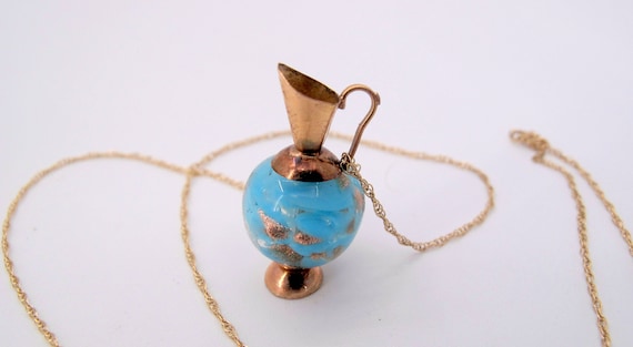 Estate 14K Yellow Gold Pitcher Ladies Necklace Fine Jewelry | Etsy