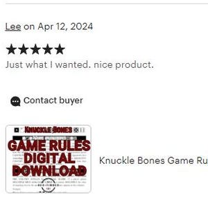 Knuckle Bones Digital Game Rules - Etsy