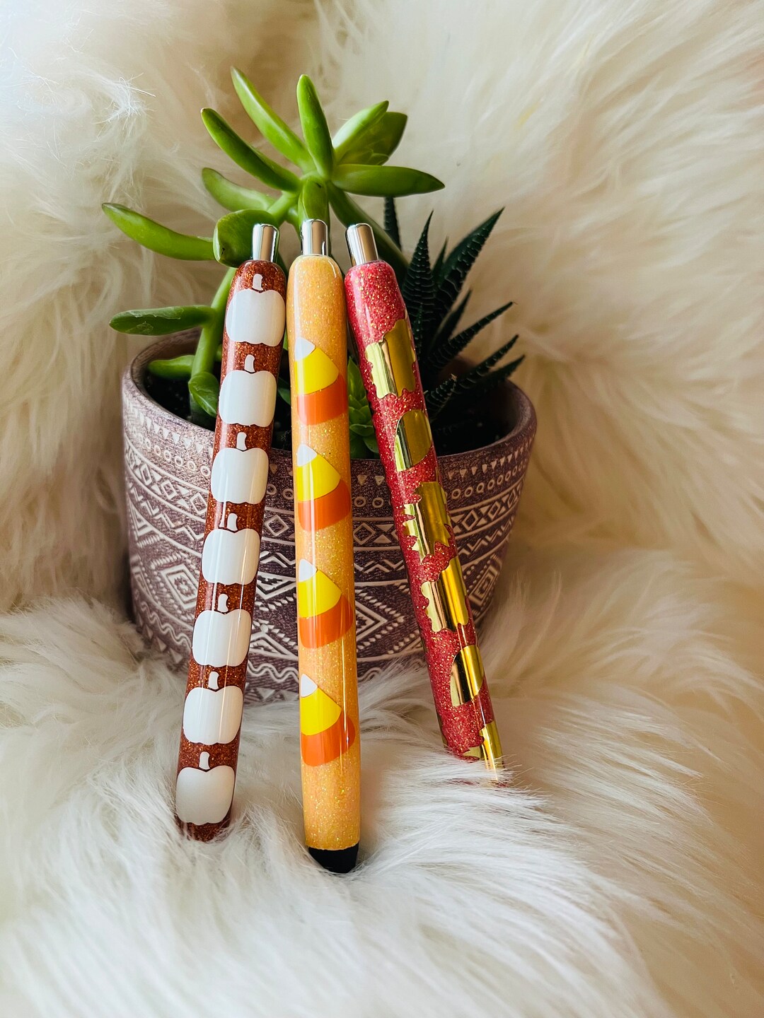 Fall/ Autumn Glitter Pens| Inkjoy Gel| White Pumpkins| Golden Leaves ...