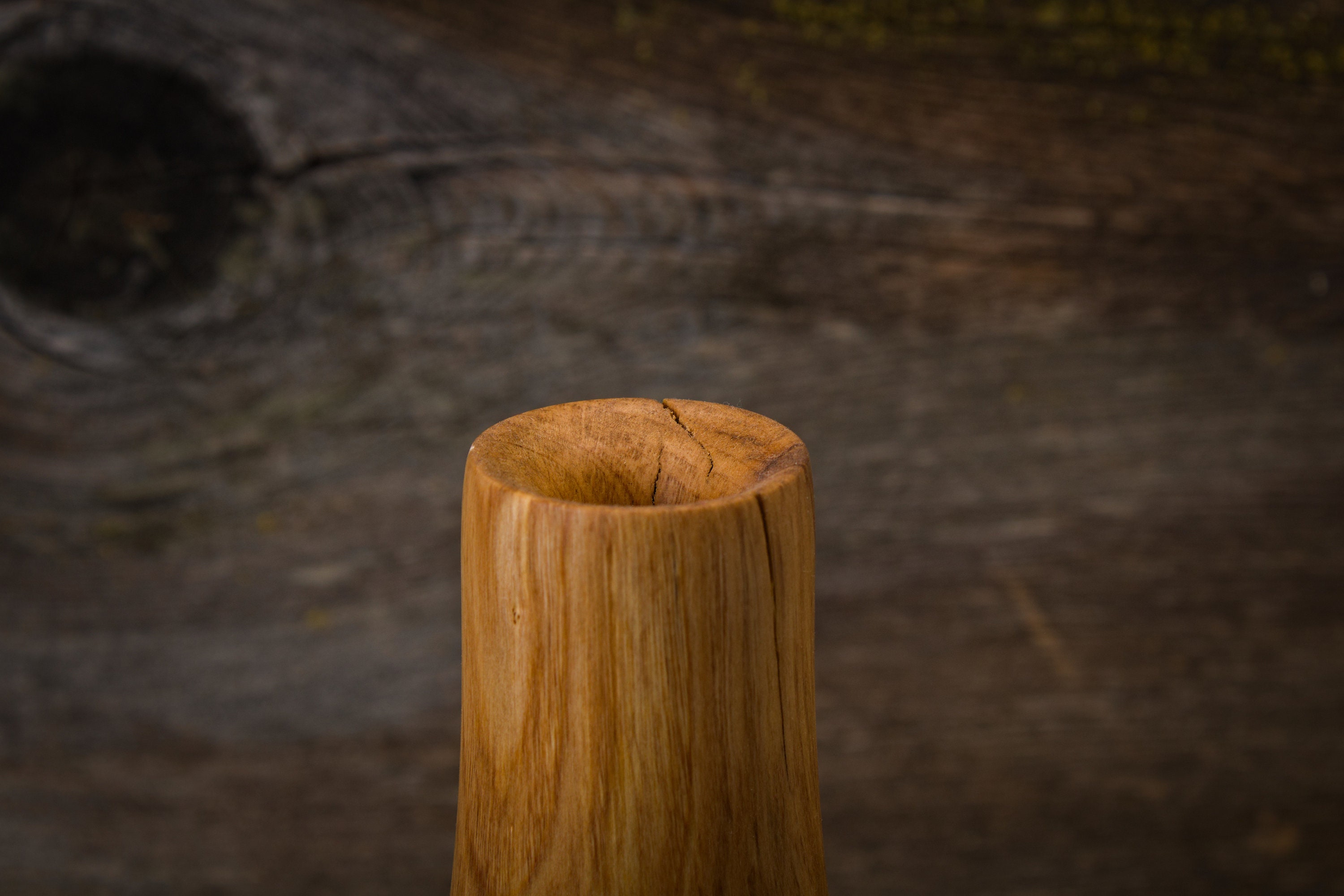 Hand Turned One of a Kind Wood Vase, Wood Twig Pot, 8 Inches Tall and 3 ...