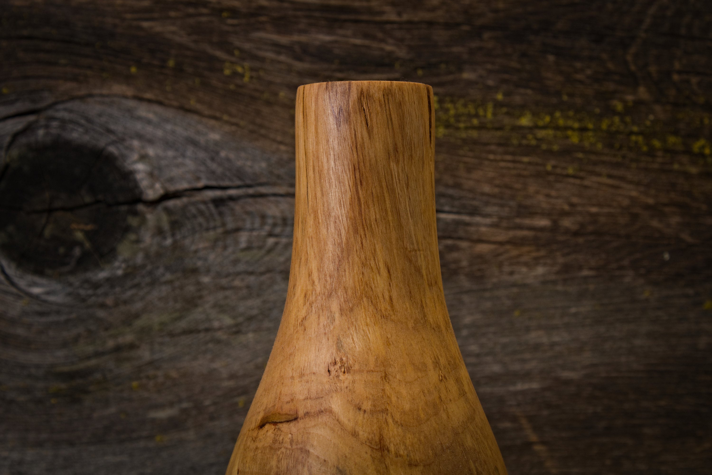 Hand Turned One of a Kind Wood Vase, Wood Twig Pot, 8 Inches Tall and 3 ...