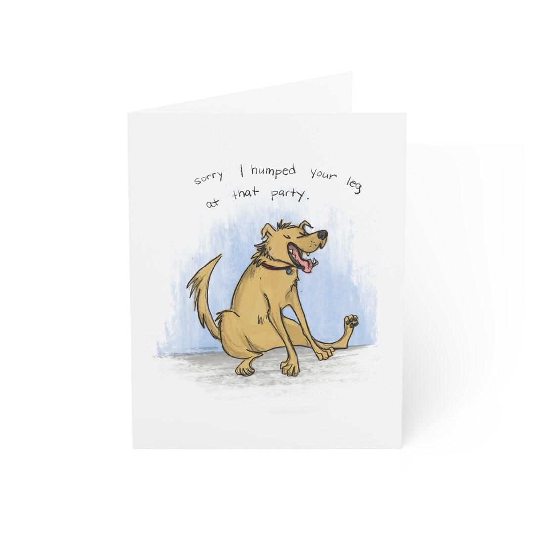 Hump Dog Apology Card 1, and 10pcs - Etsy