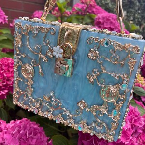 STUNNING Pre Order Acrylic Crystal Evening Box Bag - Etsy