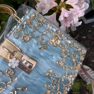 STUNNING Pre Order Acrylic Crystal Evening Box Bag - Etsy