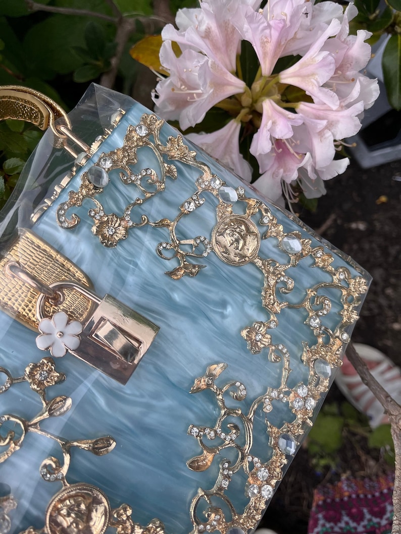 STUNNING Pre Order Acrylic Crystal Evening Box Bag - Etsy