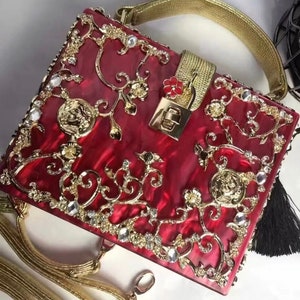 STUNNING Pre Order Acrylic Crystal Evening Box Bag - Etsy
