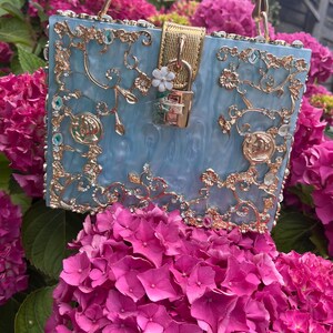 STUNNING Pre Order Acrylic Crystal Evening Box Bag - Etsy