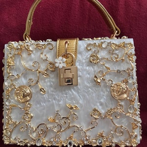 STUNNING Pre Order Acrylic Crystal Evening Box Bag - Etsy