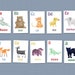 Animal Alphabet Cards and Chart, Instant Download, Printable Wall Art ...
