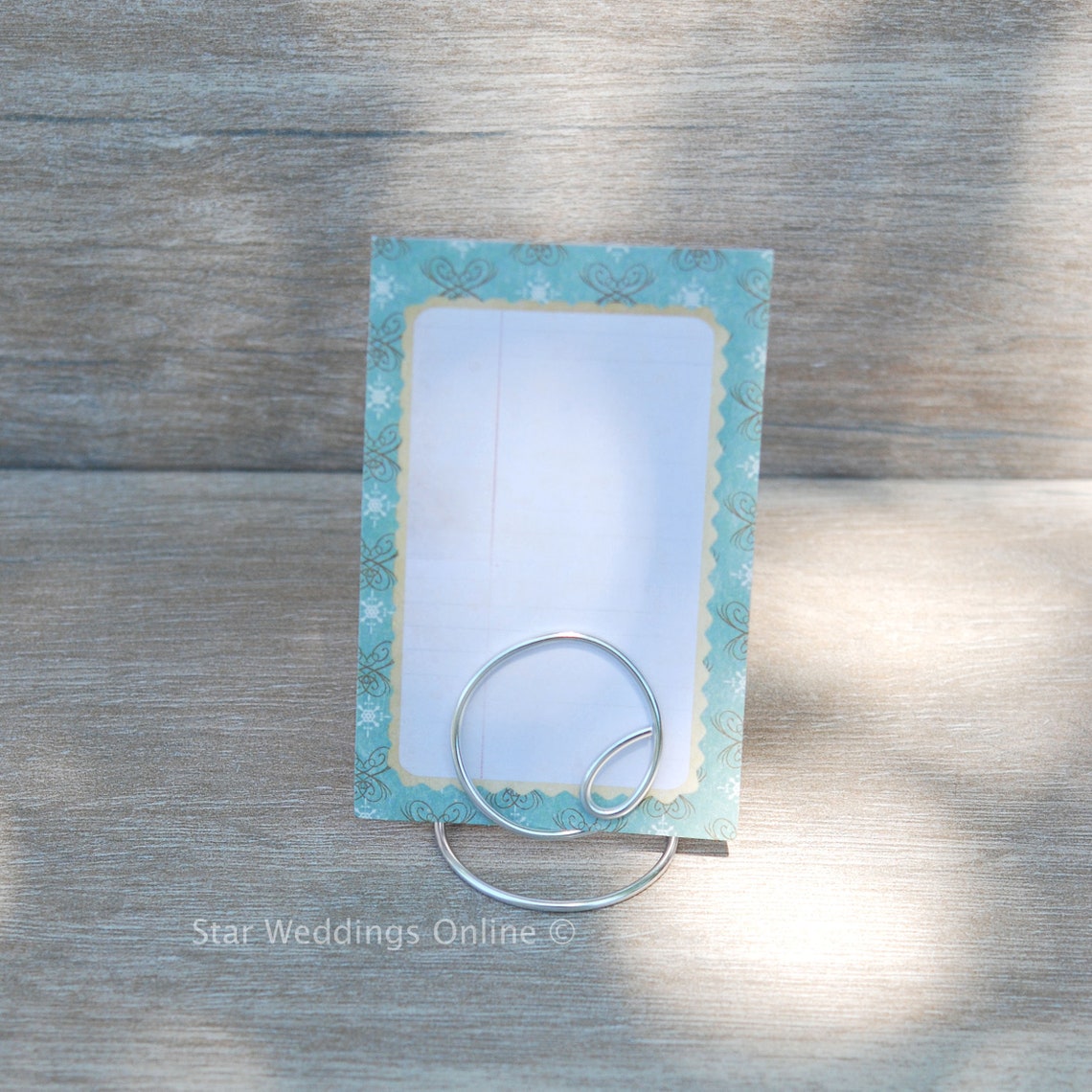 Wire Card Holder Stand Place Card Holders Small Round Card | Etsy