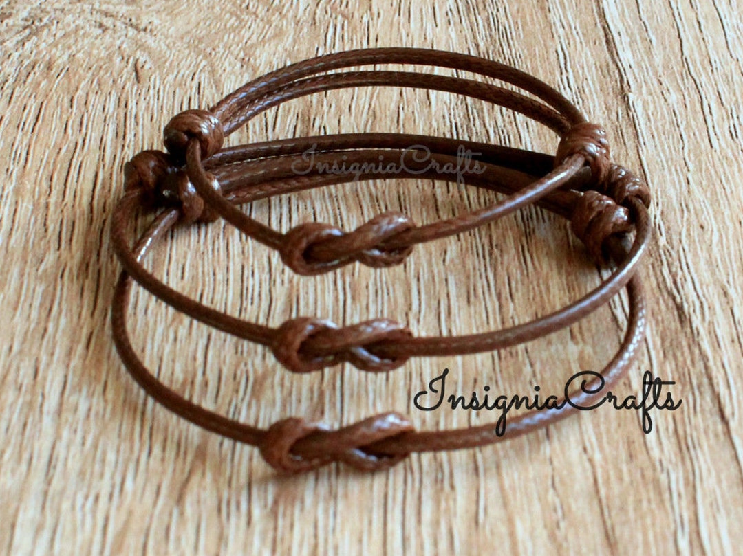 Family Infinity Bracelets Matching Bracelets Brown Cord Bracelet Mom ...