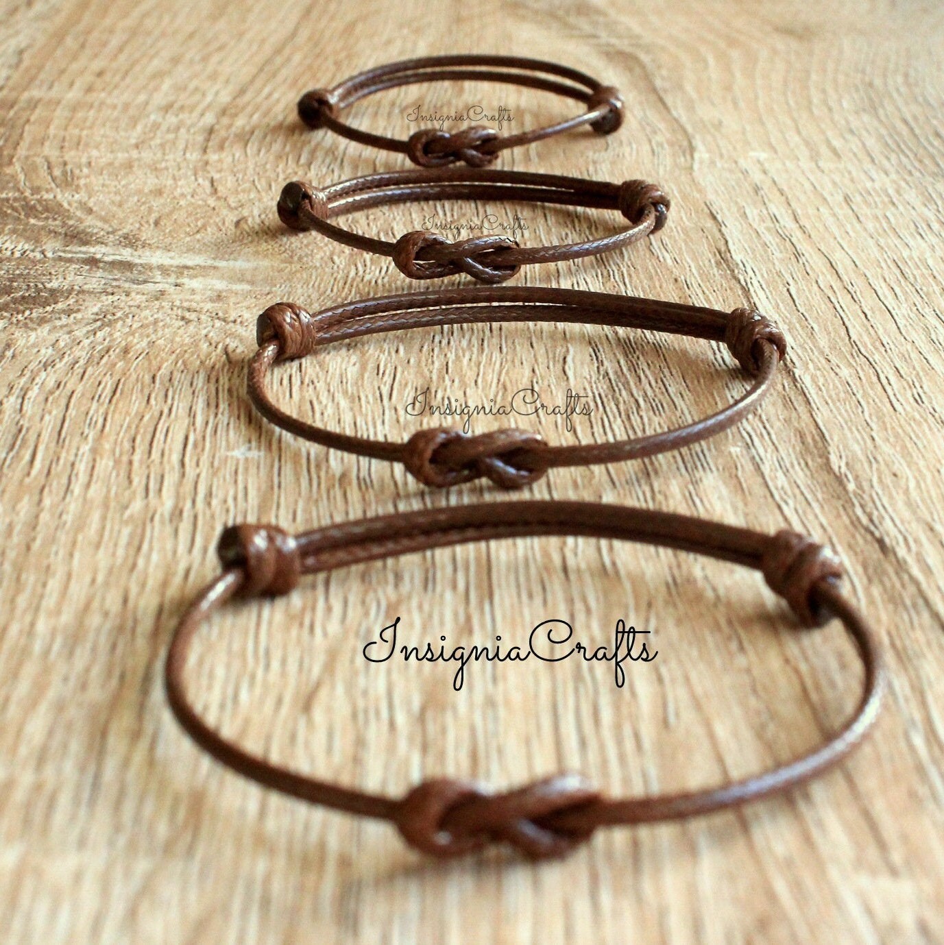 Family Infinity Bracelets Matching Bracelets Brown Cord Bracelet Mom ...