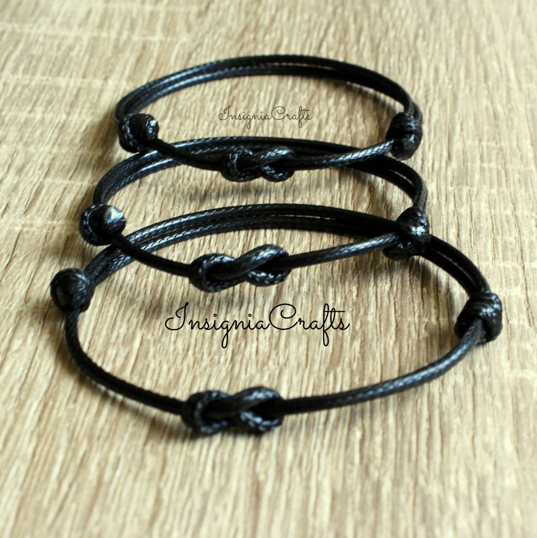 Family Bracelets Infinity Matching Bracelets Black Cord Bracelet Mom ...