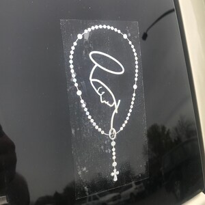 Mary and the Rosary Auto Decal Sticker - Etsy