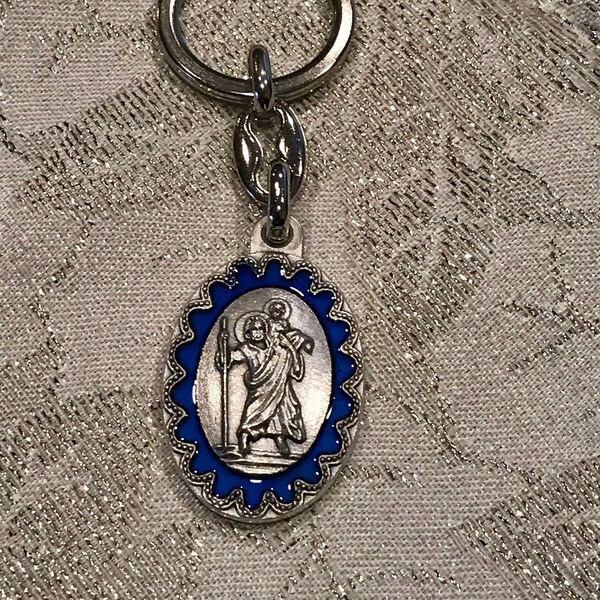 St Christopher Prayer Key Chain - Etsy