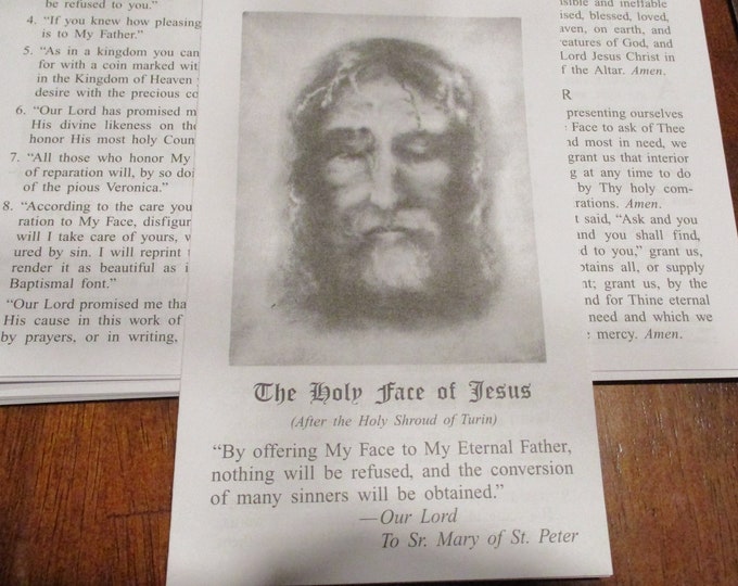 Holy Face of Jesus Prayer Leaflet #holyfaceofjesus #jesus # ...