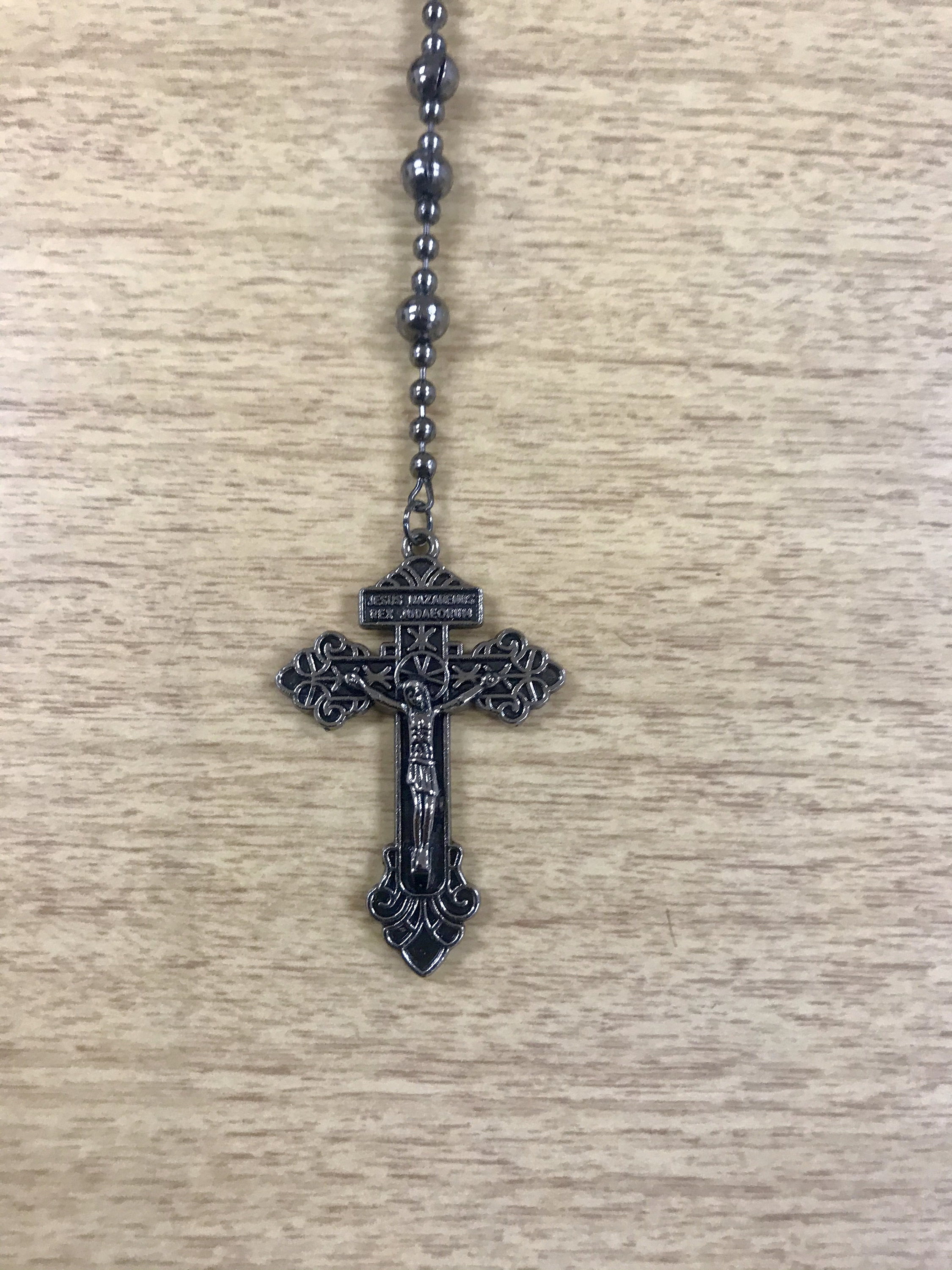Combat Rosary gun Metal W/st. Benedict Medal - Etsy Sweden