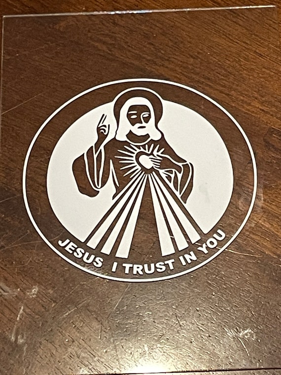 Divine Mercy Decal for Cars 4 Inches - Etsy