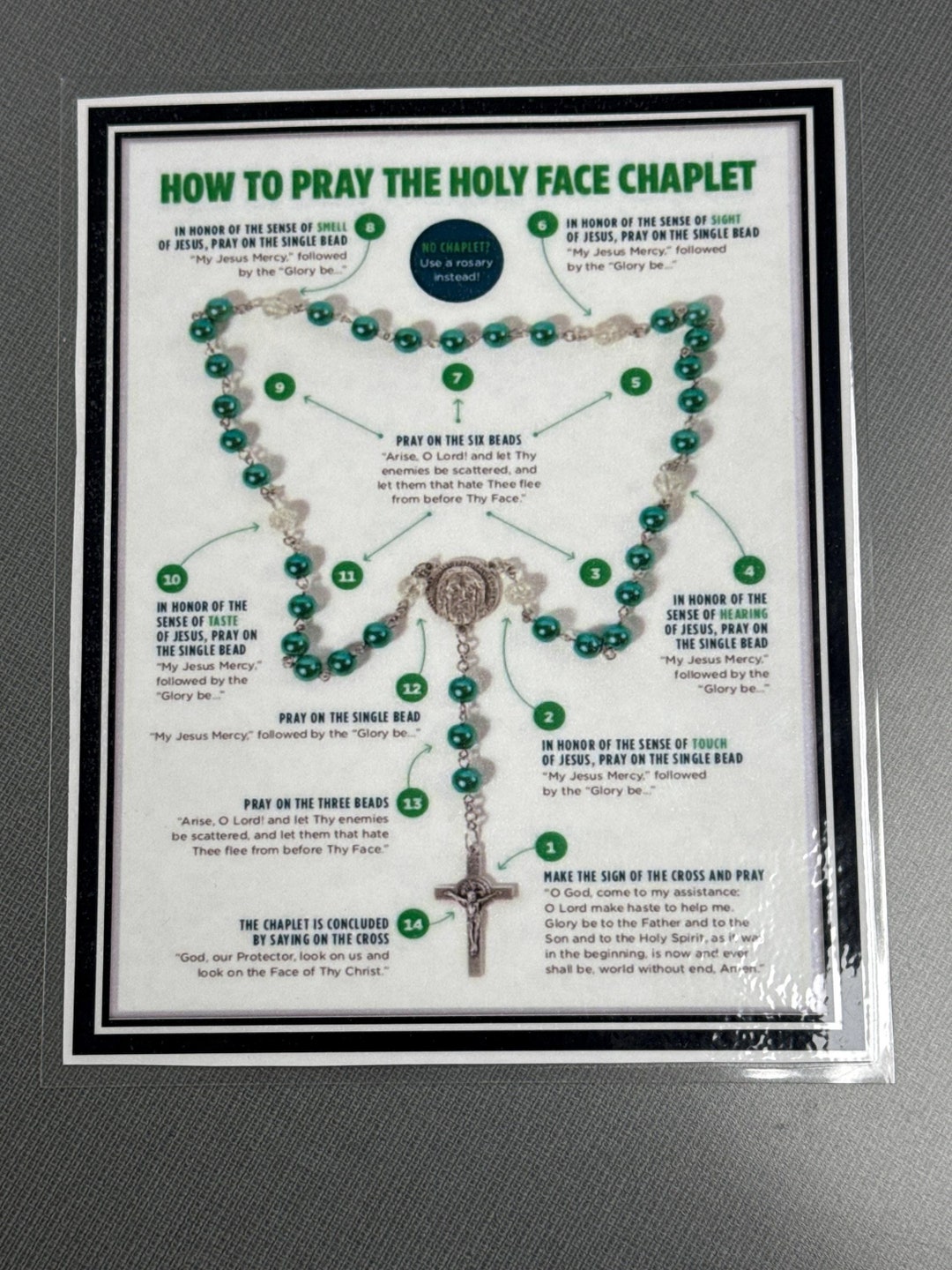 Chaplet of the Holy Face of Jesus Prayer Card by Lisa Fixler From ...