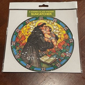 St. Anthony Static Sticker Window Decal (5.75 Inches) - Etsy