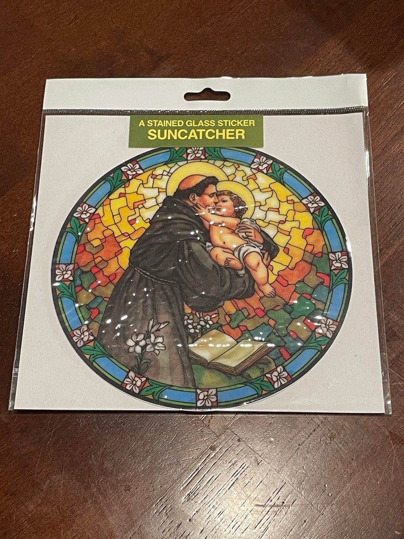 St. Anthony Static Sticker Window Decal (5.75 Inches) - Etsy