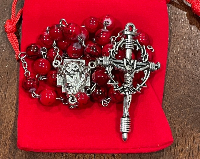 Chaplet of the Most Precious Blood red Glass - Etsy