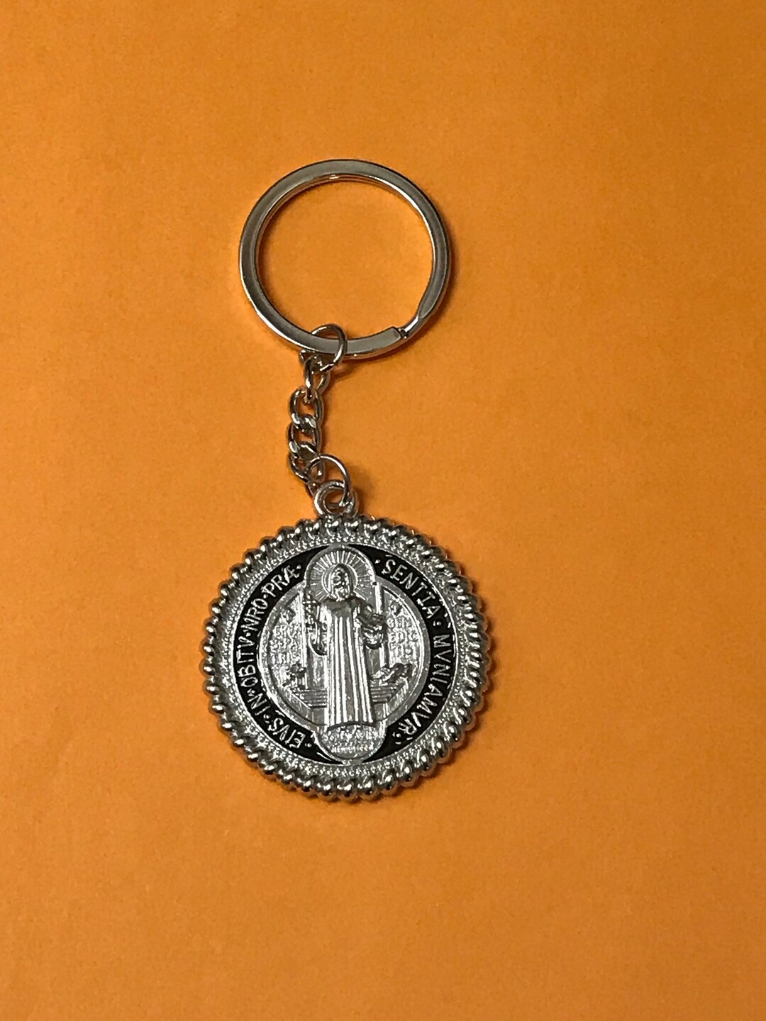 St. Benedict Color Key Chain - Etsy