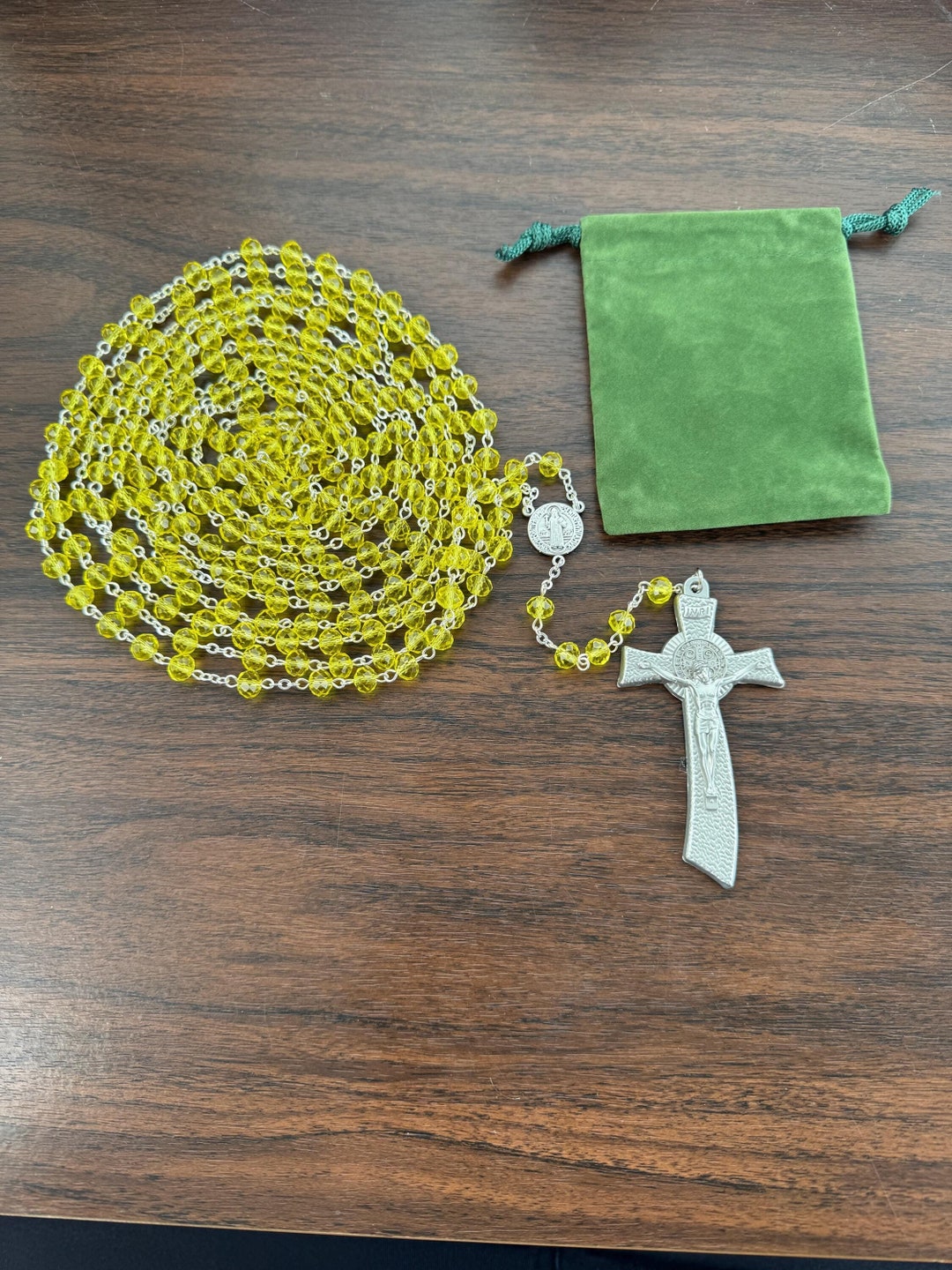 Gorgeous 20 Decade Bright Yellow Crystal Rosary - Etsy