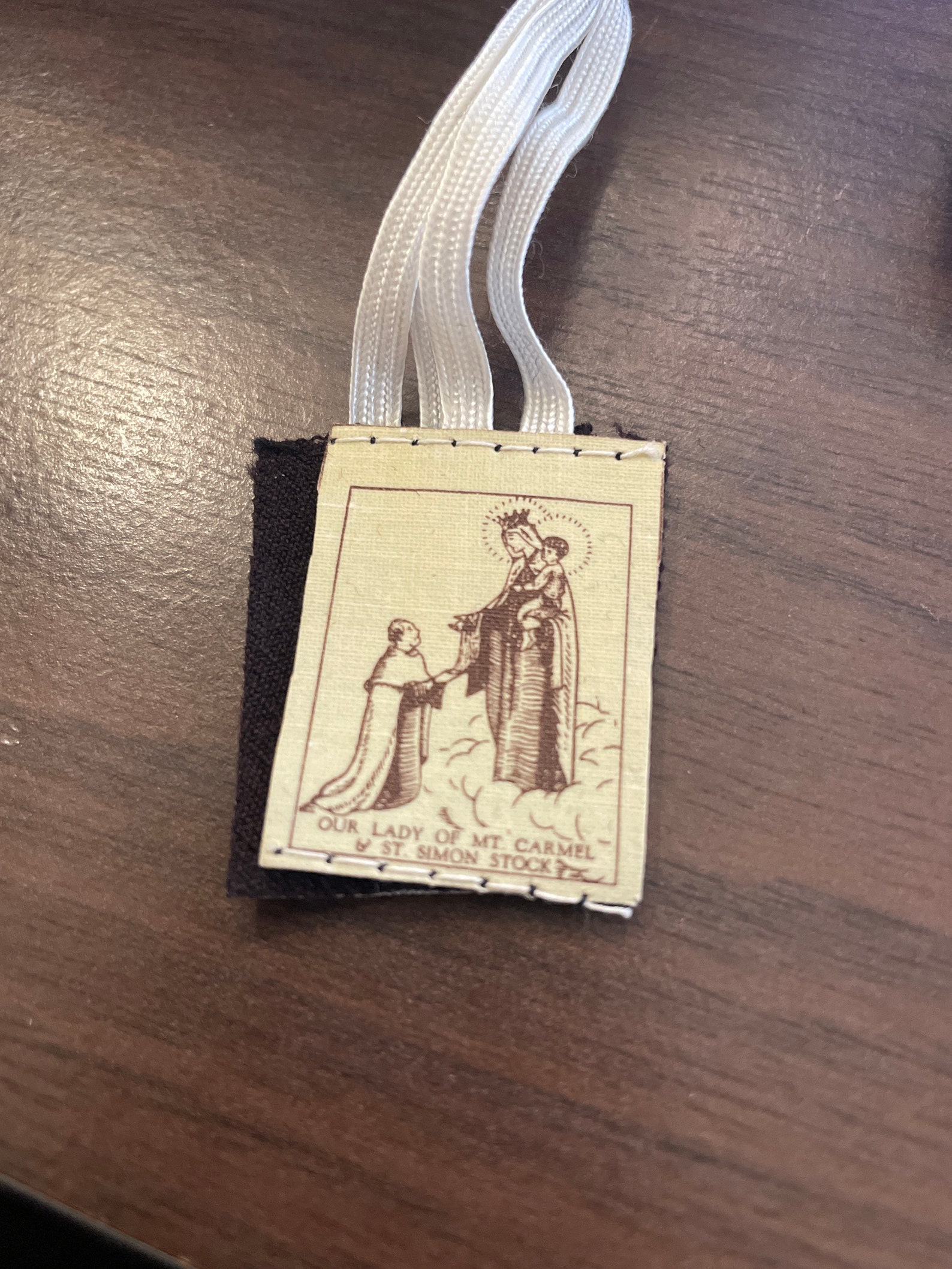 White String Scapular (our Lady of Mt. Carmel) - Etsy