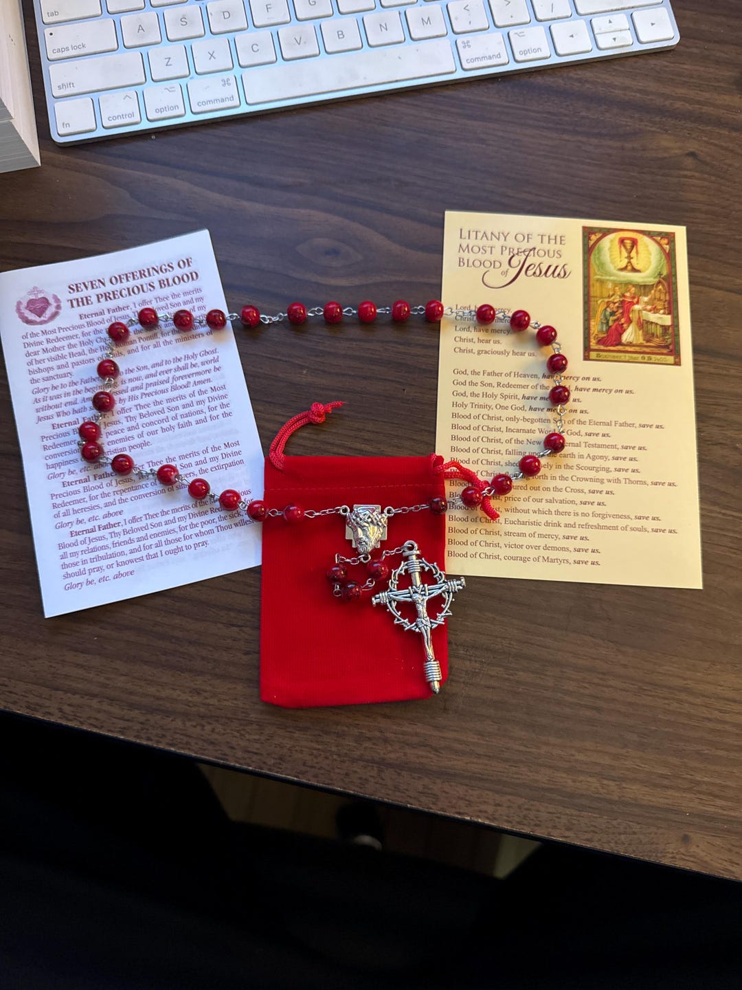 Chaplet of the Most Precious Blood red Glass Set - Etsy