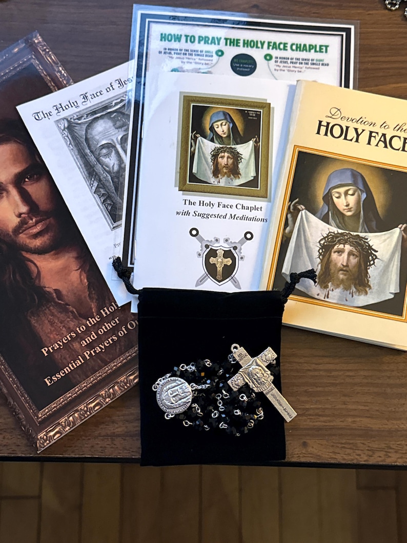 Chaplet of the Holy Face of Jesus W/passion Holy Face Crucifix Combo ...