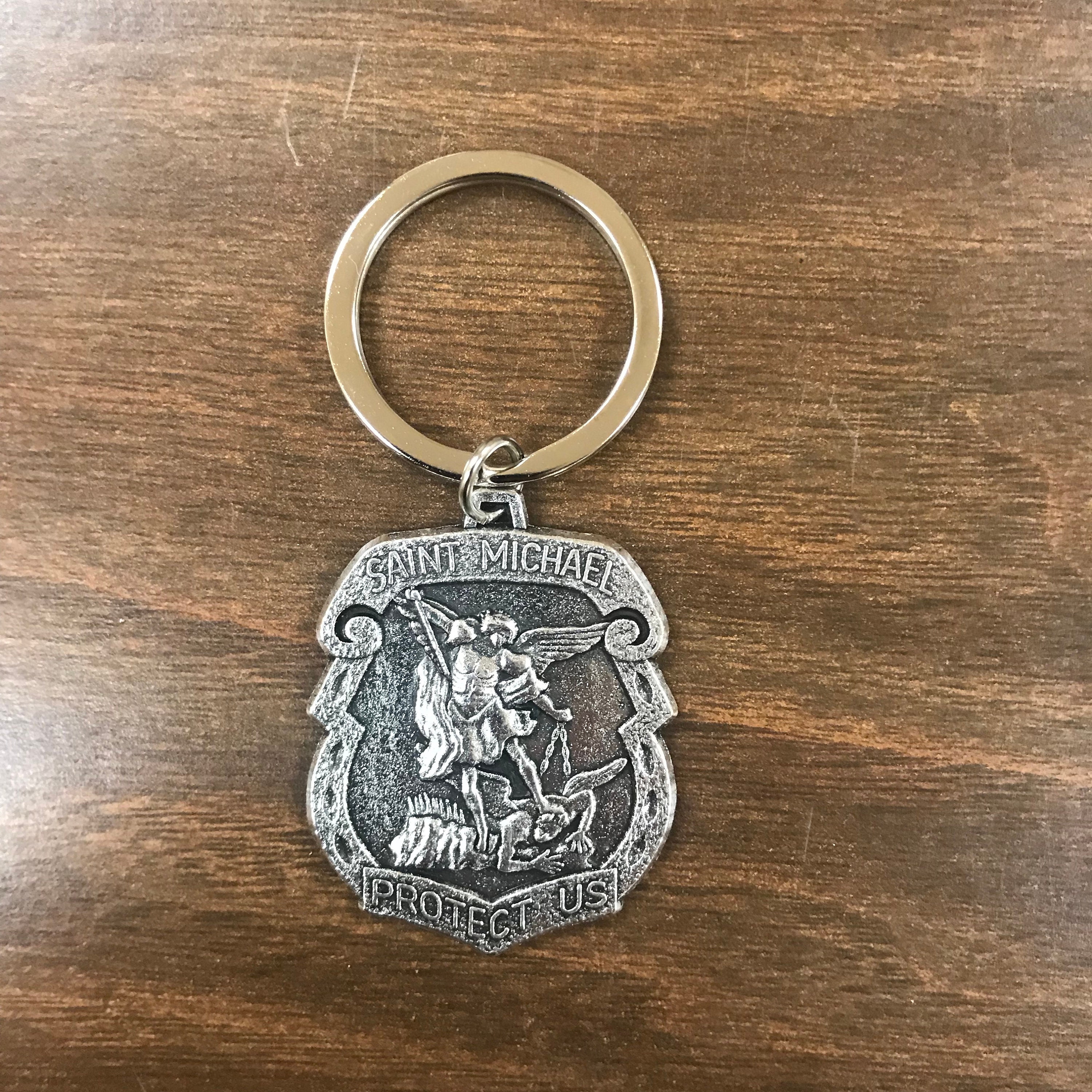 St. Michael Key Chain 2 Inch Medal - Etsy UK