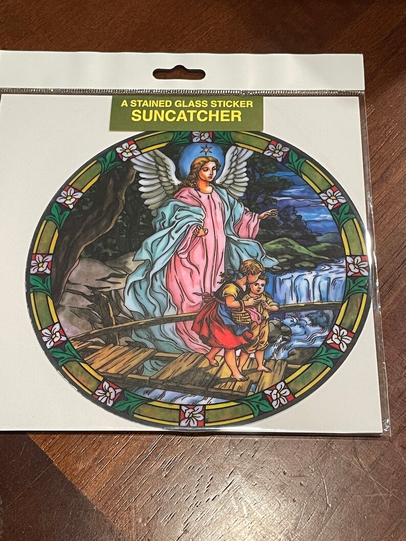 Guardian Angel Static Sticker Window Decal 5.75 Inches - Etsy