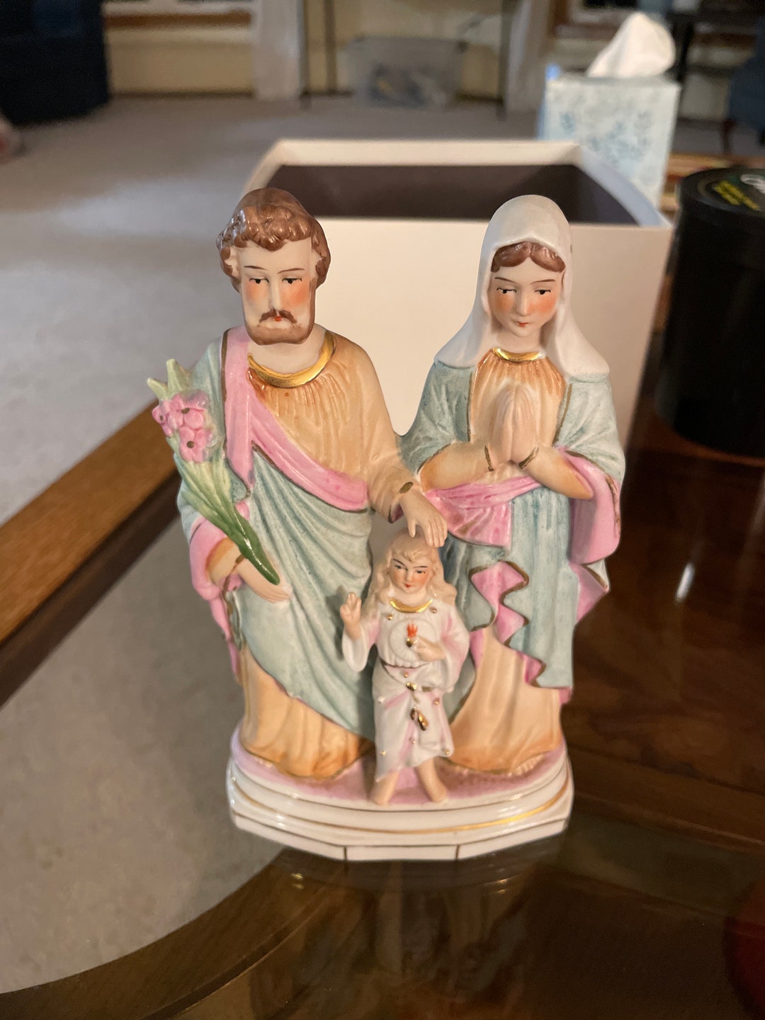 Vintage German Bisque 7 Inch Holy Family - Etsy