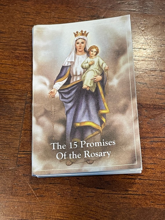 15 Promises of the Rosary brand New Small 2 Inch Booklet | Etsy